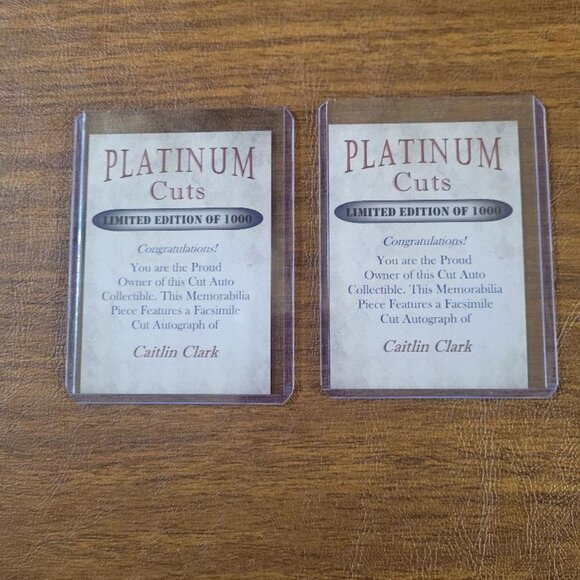 Accessories | 2 Caitlin Clark Platinum Cuts Facs Auto Rookie Cards ...